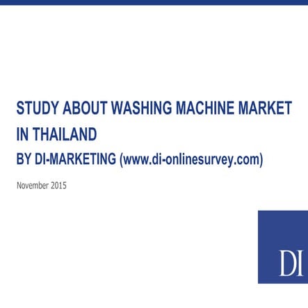 Washing Machine Market In Thailand | PPTX