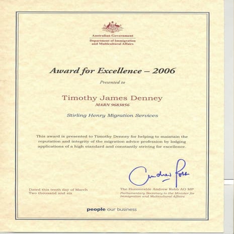 Dima Award For Excellence | PDF