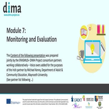 Module 7: Monitoring and Evaluation Dima course content | PPTX