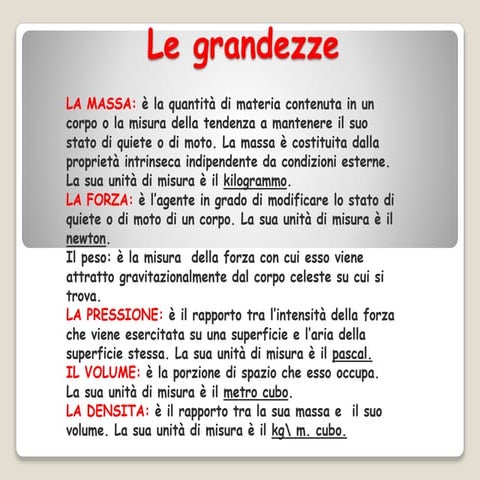Le grandezze | PPTX