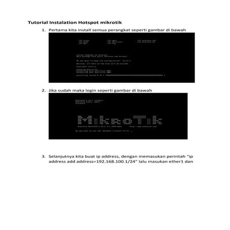 tutorial hotspot mikrotik | PDF