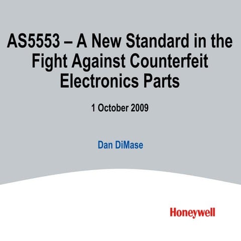 AS5553 –A New Standard in the Fight Against Counterfeit Electronic Parts - Dimase | PDF