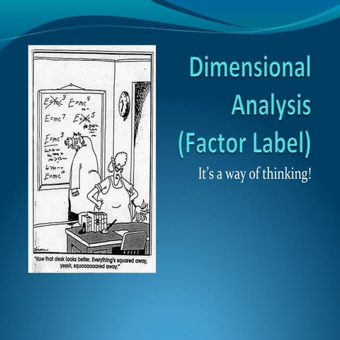 Dimensional analysis | PPT | Chemistry | Science