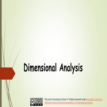 Dimensional analysis final | PPTX