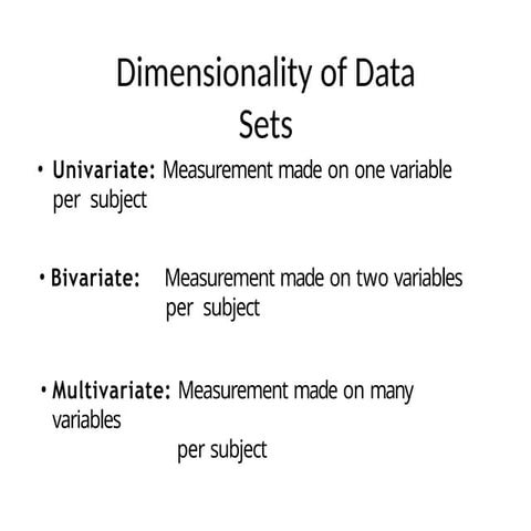 Dimensionality of Different Data Sets.pptx