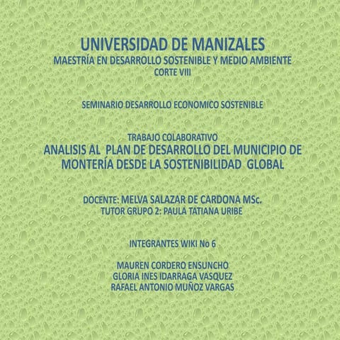 Dimensiones desarrollo choco vs ods yan, robinson y alexander | PDF