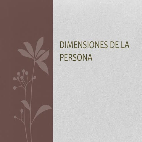 Dimensiones de la persona | PPTX