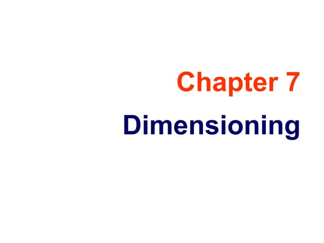 Types of dimensioning | PDF