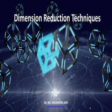 Dimension Reduction Techniques[feature Selection] Ppt
