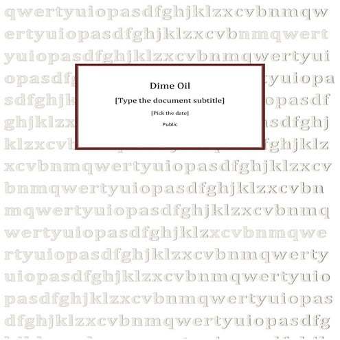 Dime oil | PDF