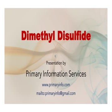 Dimethyl disulfide - database of Project Information | PDF