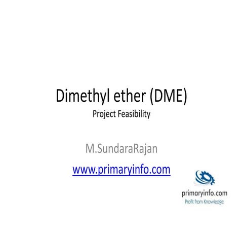 Dimethyl ether (dme) | PPTX