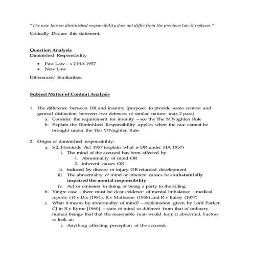 Diminished responsibility guide | DOCX