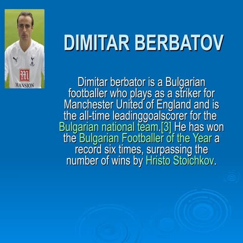 Dimitar berbatov | PPT