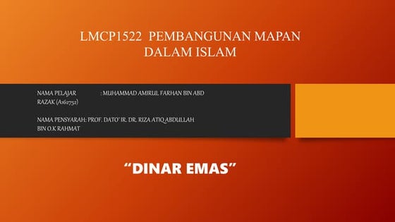DINAR EMAS | PPT