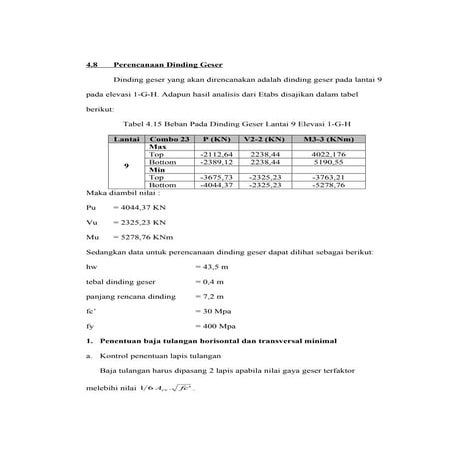 Dinding geser yusak | PDF