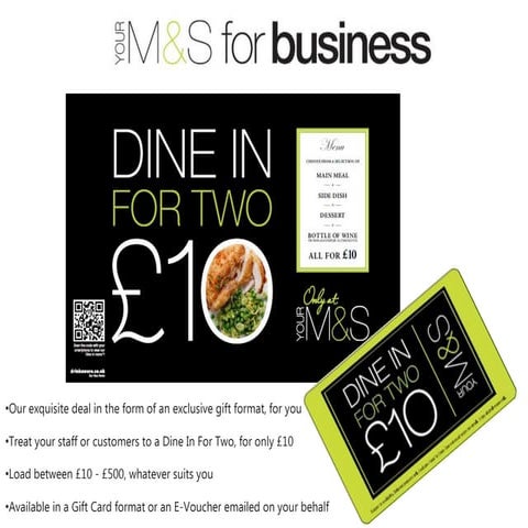 M&S Dine In for £10 - B2B Exclusive | PDF