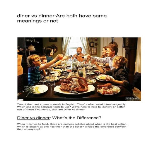 diner vs dinner | PDF