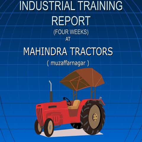 project report on mahindra tractors.... | PPT