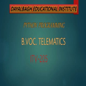 Faculty Of Sciences Python Programming Ppt 7722