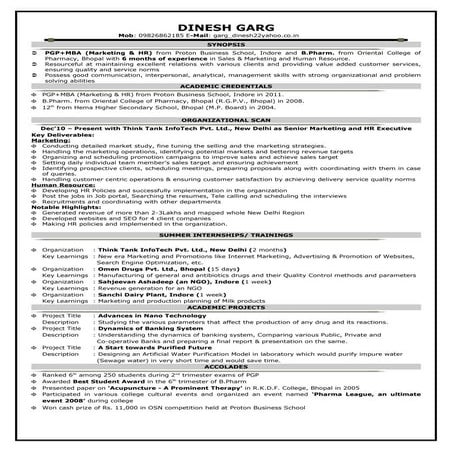 Dinesh_Resume | DOC | Human Resources | Business