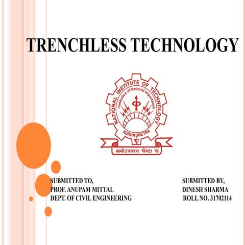 Trenchless technology | PPT