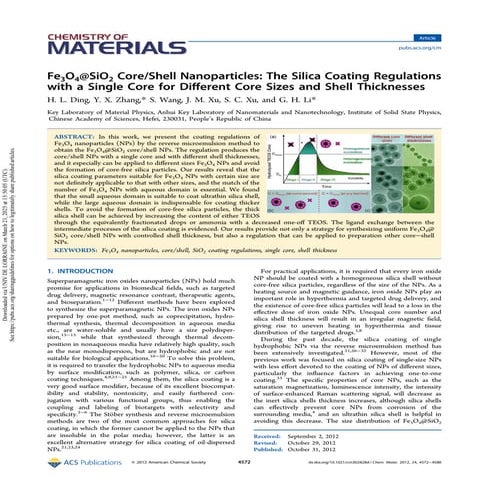 ding-et-al-2012-fe3o4-sio2-core-shell-nanoparticles-the-silica-coating-regulations-with-a-single ...