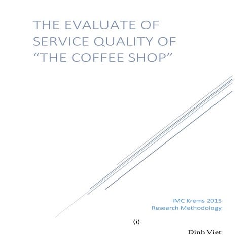 The Evaluate of service quality of The coffee shop | DOCX