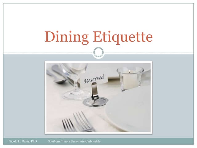 Dining etiquette-ppt | PPTX