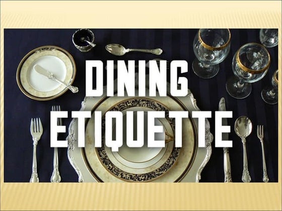Basic table manners | PPT