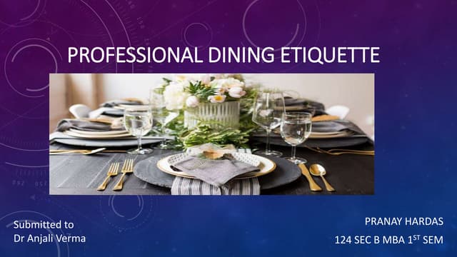 Dining etiquette-ppt | PPTX