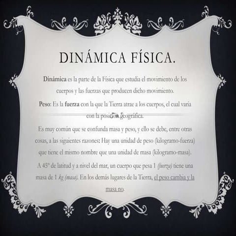 Dinámica física | PPTX