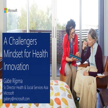 A challengers mindset for health innovation | PPTX | Healthcare ...