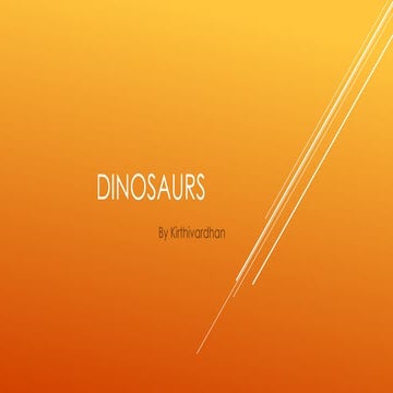 Dinosaur programme | PPT