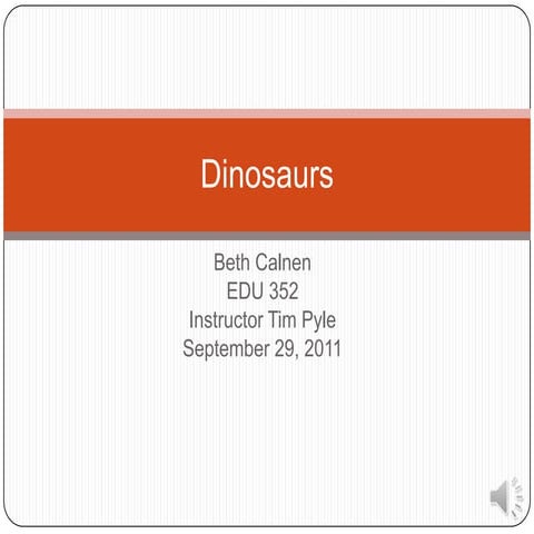 Dinosaurs | PPTX