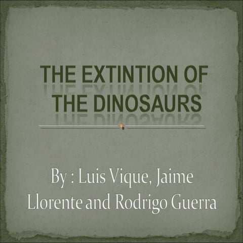 The Day the Dinosaurs Died | PPTX
