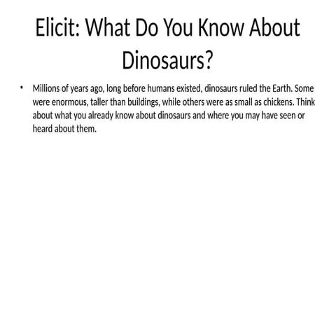 Dinosaurs ppt with info | PPT