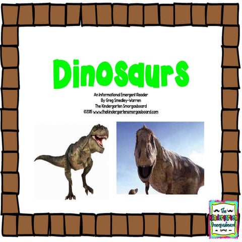 Dinosaurs emergent reader | PPT