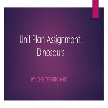 Dinosaur Unit Plan | PPTX
