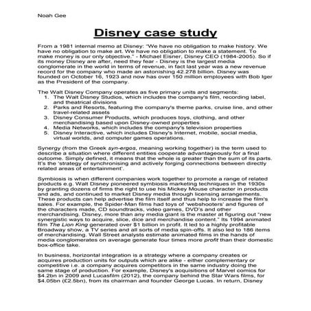 Disney essay | PDF