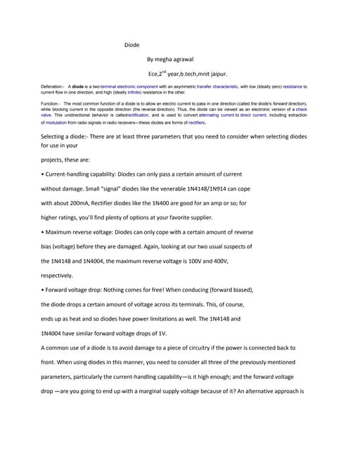 The Complete Diode Model | PDF