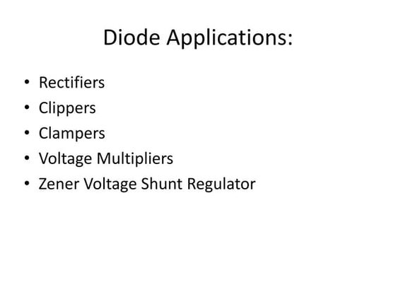 half wave rectifier and voltage double and zener diode | PPTX