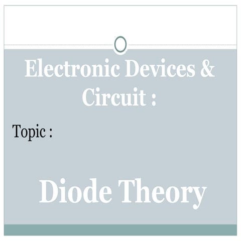 Diode theory | PPT