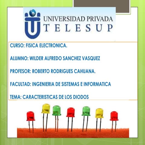 CARACTERÍSTICAS DE LOS DIODOS | PPTX