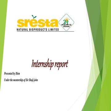 Sresta Natural Bioproducts | PDF