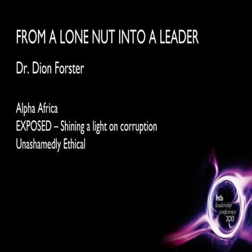 From being a lone nut to a leader | PPT