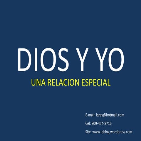 Dios Y Yo | PDF