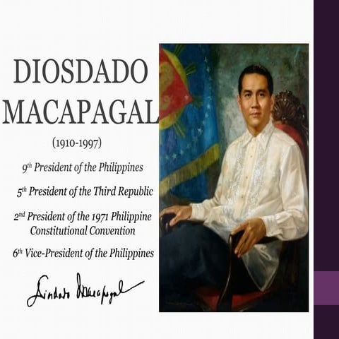 Diosdado Macapagal's Biography - PPT | PPT
