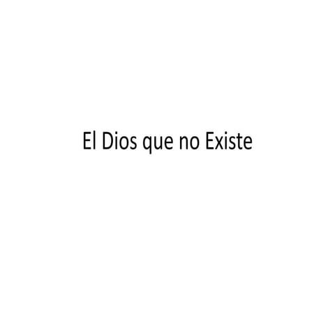 Dios no existe | PPTX