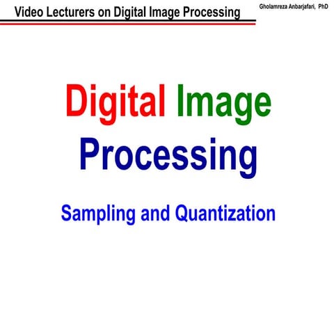 sampling and quantization notes in image process.ppt